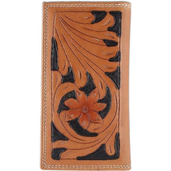 Bags | Genuine Leather Long Bifold Wallet Checkbook Wallets Western ...